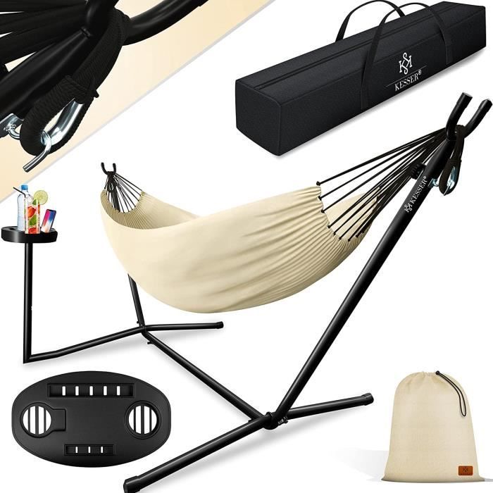 SER Hamac Lake avec Support et Porte-Boisson Hamac Double pour 2 ...