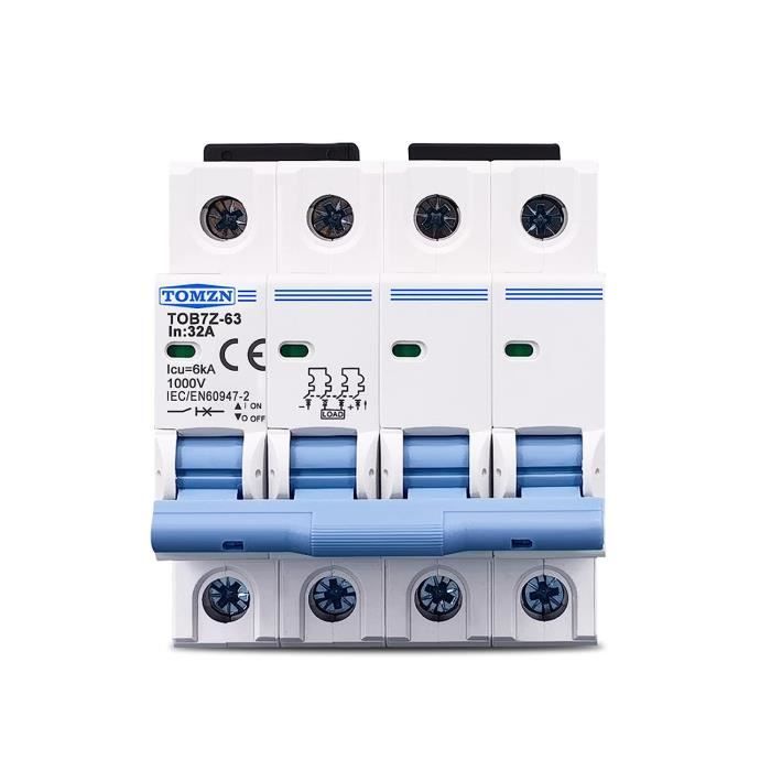 4P Dc Mcb 1000V Mini Disjoncteur À Courant Continu 3A 6A 10A 16A 20A 25A 32A 40A 50A 63A For ...