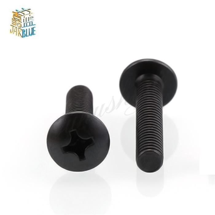 M3.5 20pcs-16mm -Vis Phillips à tête de champignon noir, TM M2M2.5 M3 ...