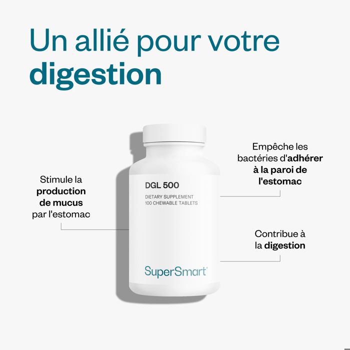 DGL 500 - Digestion - Complément Alimentaire - SuperSmart - Cdiscount ...