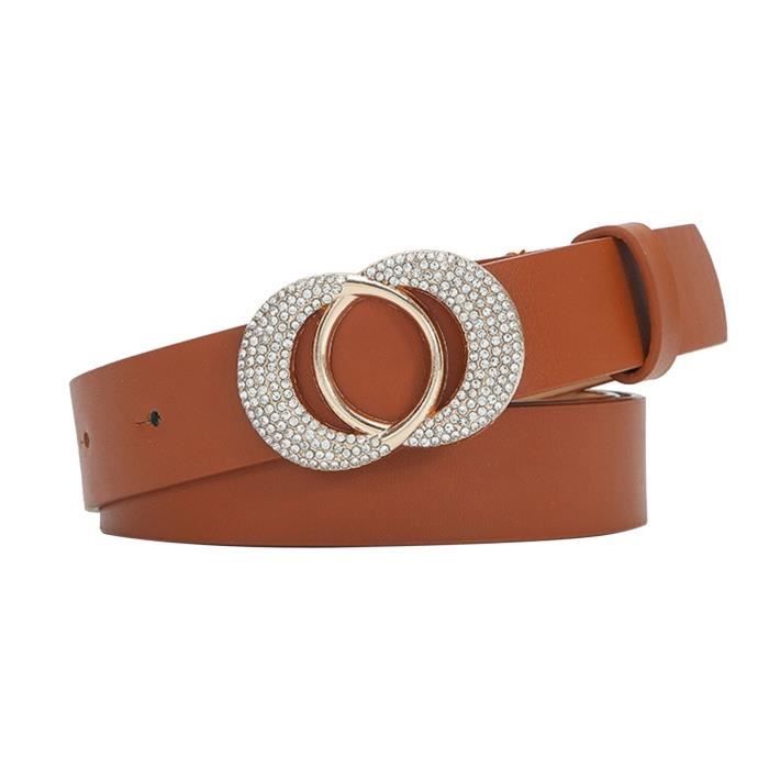 Ceinture et boucle,Ceinture en cuir de haute qualité pour femme,marque ...
