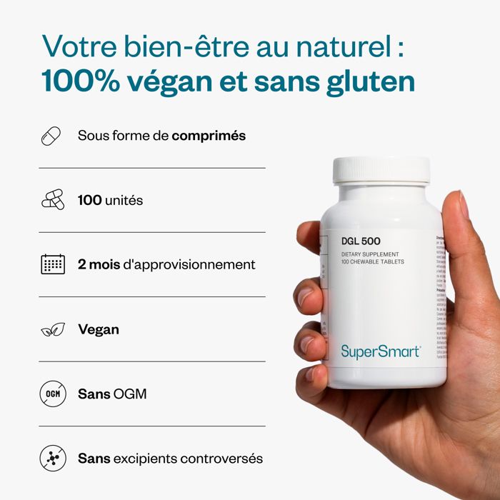 DGL 500 - Digestion - Complément Alimentaire - SuperSmart - Cdiscount ...