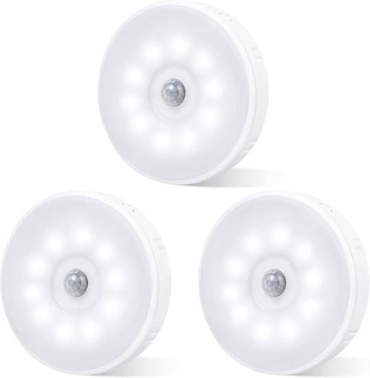 Lampe Detecteur de Mouvement Interieur [Lot de 3], Veilleuse LED ...