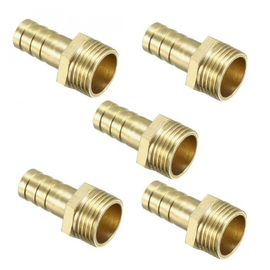 5pcs Raccord cannelé tuyau en laiton 10 mm barbelé x G3/8 mâle Adaptateur connecteur - Cdiscount ...