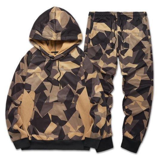 Ensemble de Survêtement Jogging Homme A Capuche 2 Pièces Casual ...