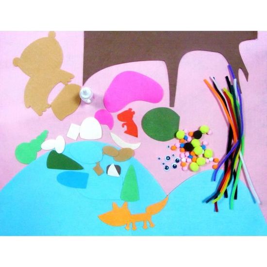 Kit tableau en feutrine - Forêt enchantée - Sodertex - Multicolore ...