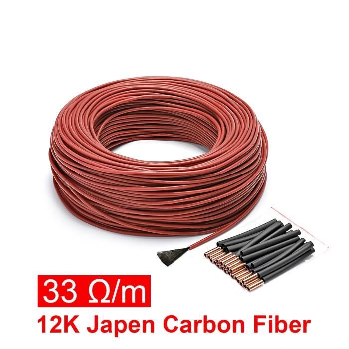 Câble chauffant au sol, bobine de fil chauffant en Fiber de carbone de ...
