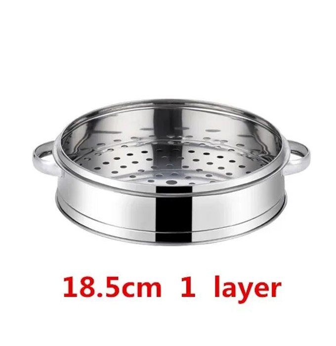 Batterie de cuisine,Cuiseur à vapeur en acier inoxydable avec grille de cuisson à la vapeur ...