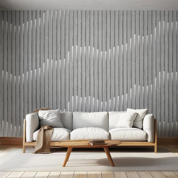 Papier Peint Moderne Design,Papier Peint Motif Montagne Abstraite Grise ...