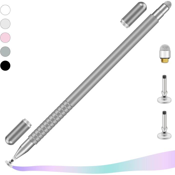 Stylet universel 2-en-1-KAL-pour Tablettes/Smartphones, 2 capuchons ...