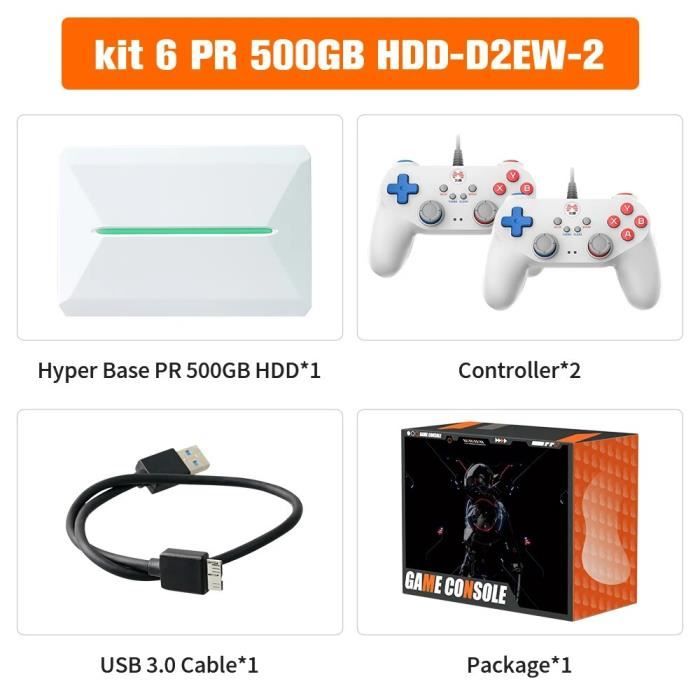 PR 500G HDD-D2EW-2 - Console de jeux vidéo HDD Retrobat et Playnite ...
