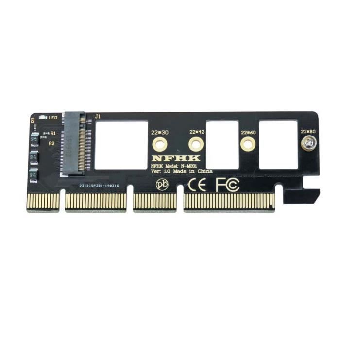 Adaptateur PCI Express NVME vers M2, carte PCI E3.0 x 4x8x16, adaptateur M.2 PCIE SSD vers PCIE ...
