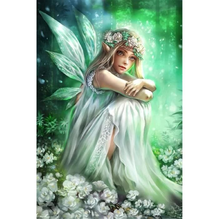 5D Diamond Painting, Fée De La Forêt Diy Broderie Diamant, Peinture ...