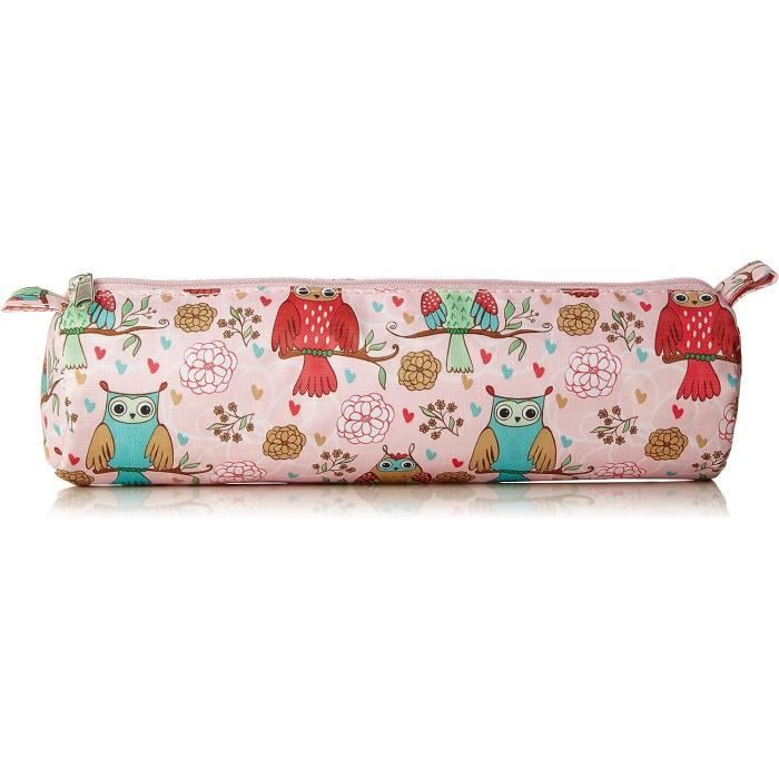 Trousse Scolaire Ronde Ø6X22 Cm, Motif Hiboux, Couleur Aléatoire[u2670 ...