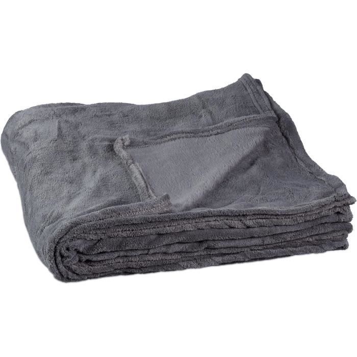 Couverture Grande Polaire Douce Plaid Moelleuse Douillet 200 X 220 Cm ...