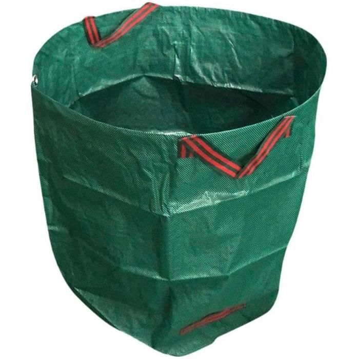 Sac à feuilles de grande capacité, sacs à déchets de jardin réutilisables, pelouse, herbe de ...