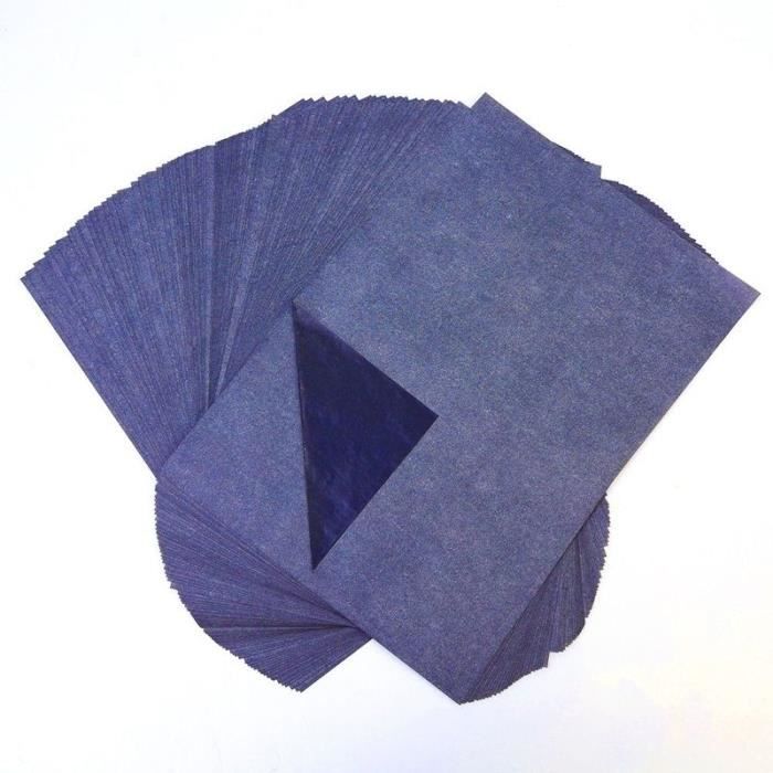 Papier de copie carbone - Bleu - 50PCS - 21x29.7CM - Idéal pour arts et ...