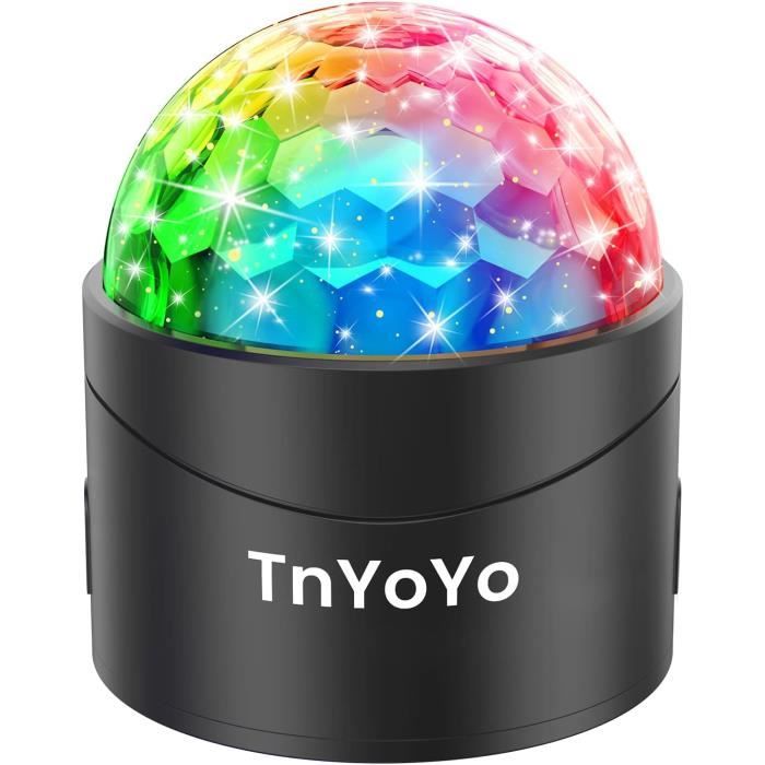 Boule Disco, Mini Party Lights 360° Rotation Boule à Facette Lampe de ...