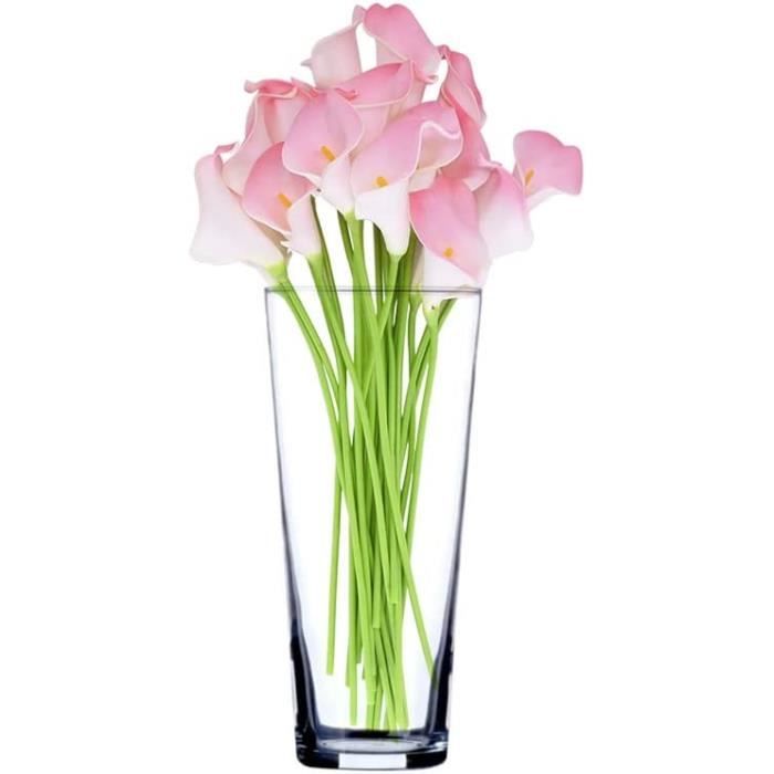 Vase Fleur en Verre, Vase Conique en Verre, 26 cm de Haut, Élégant et ...