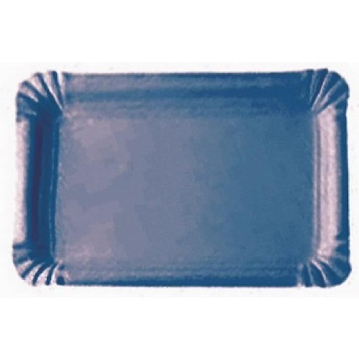 Plateau jetable en carton - 24x33 cm - Bleu marine - Lot de 5 ...