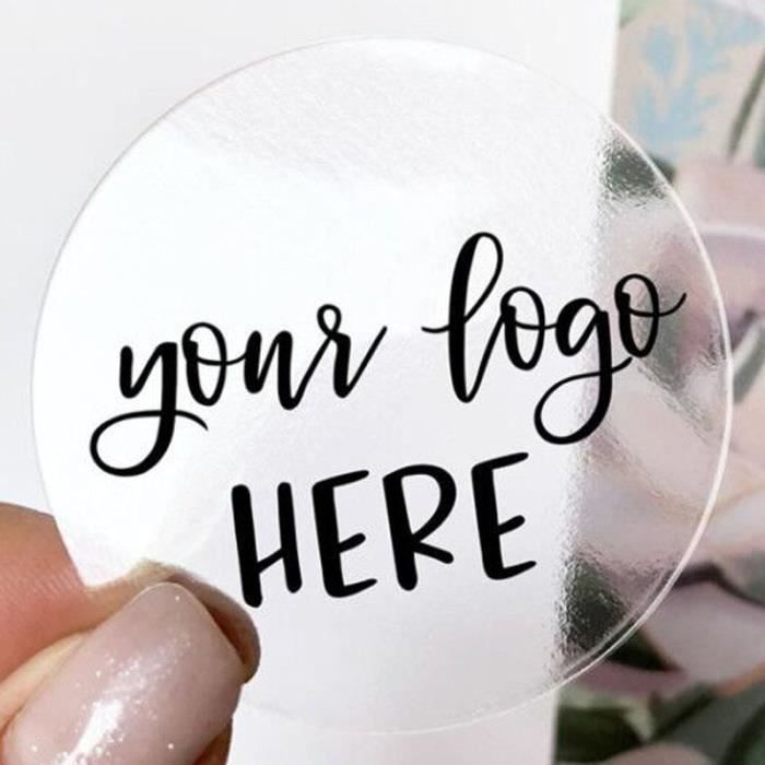 Impression couleur sur clearsize 7cm-100pcs Autocollant à Personnaliser ...