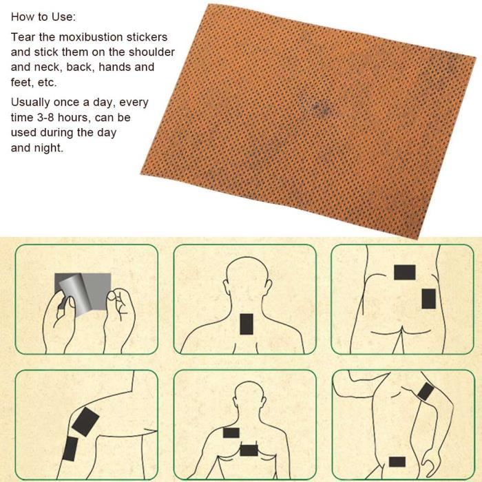 Drfeify Patch d’absinthe Patch d'épaule, autocollant de moxibustion confortable, facile à ...