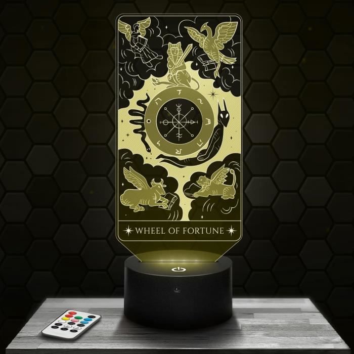 Lampe D'Ambiance Led Moderne Roue De Fortune Arcane Tarot, Idée Cadeau ...