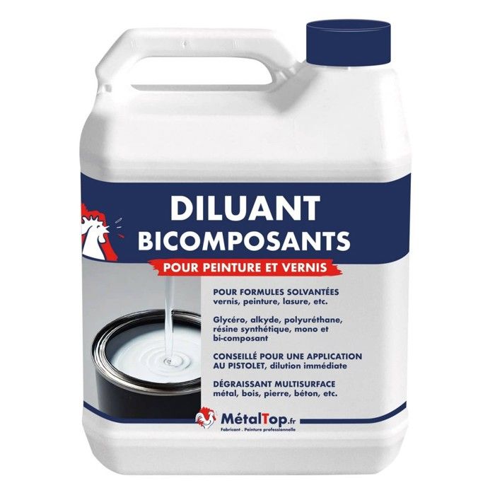 Diluant Bicomposants - 5 Kg - Metaltop - Incolore - Cdiscount Beaux ...