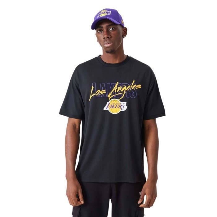 T-shirt oversize Los Angeles Lakers NBA Script - black/purple/yellow ...