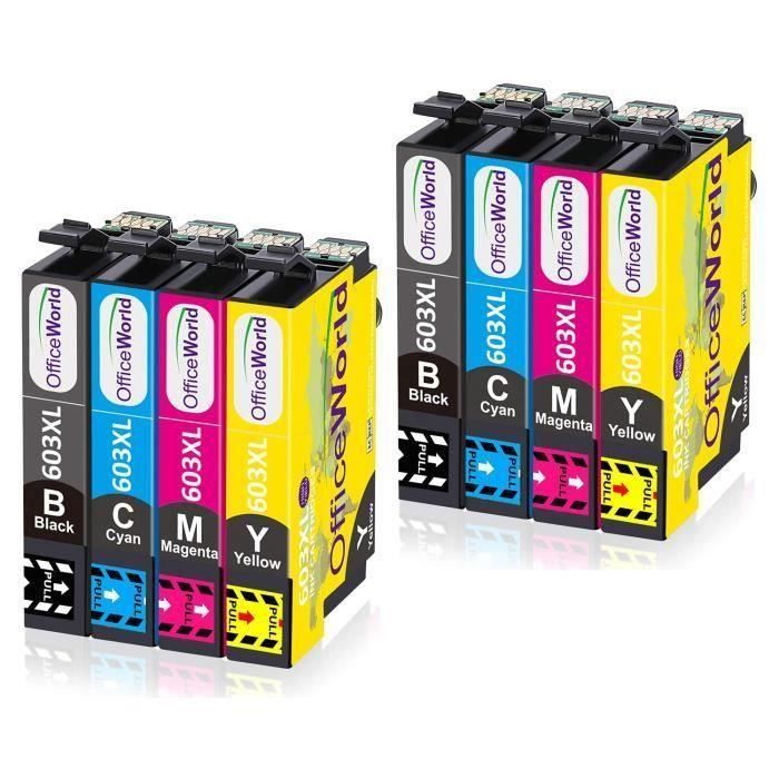 Cartouche epson 603 noir Cyan Magenta Jaune compatible Epson Workforce ...
