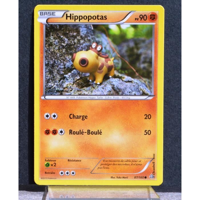 Carte Pokémon 87-160 Hippopotas Série XY05 - Primo Choc NEUF FR ...