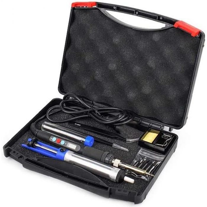 Kit de fer souder Température Réglable Réglable Céramique Chauffage LCD 60W avec tips Tube de ...