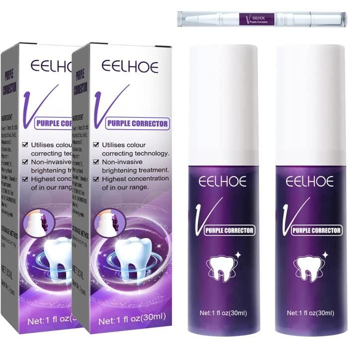 Dentifrice Blanchissant Violet 3Pcs V34 Colour Corrector Dentifrice ...