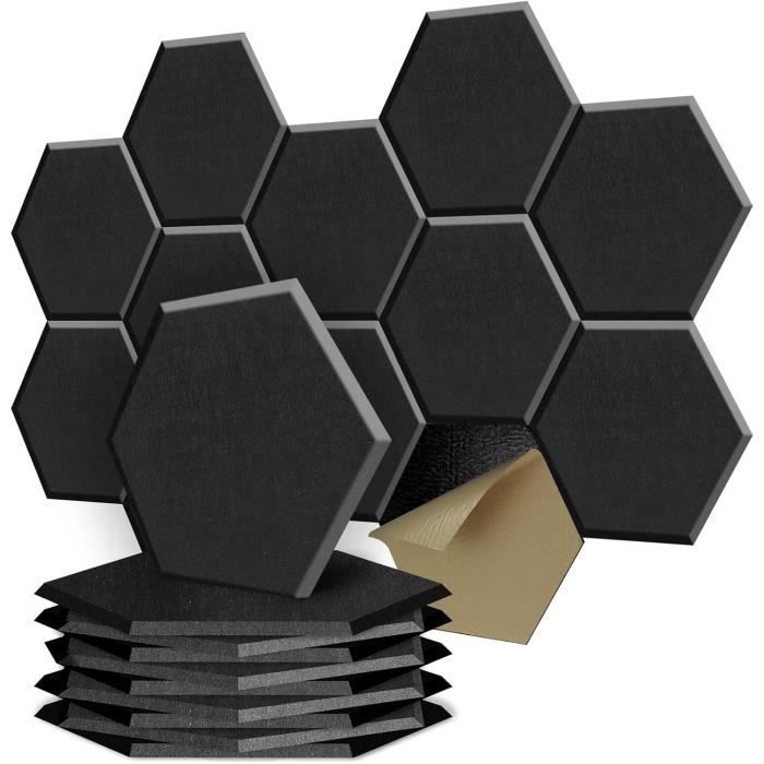 Panneaux acoustiques hexagonaux, paquet de 12 panneaux muraux ...