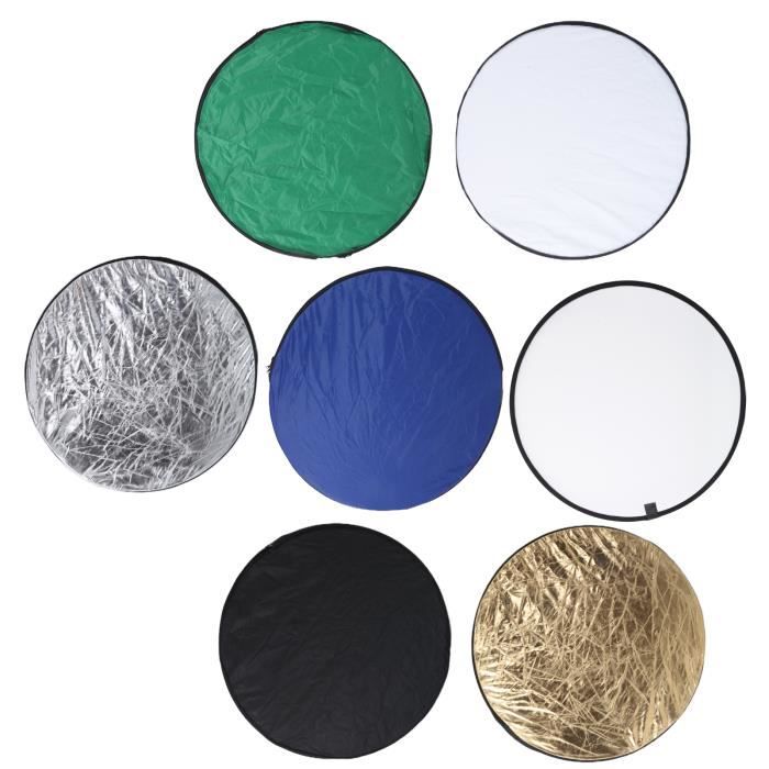 YOSOO Réflecteur d'éclairage pliable 80 cm/31.5in 7 en 1 réflecteur d ...