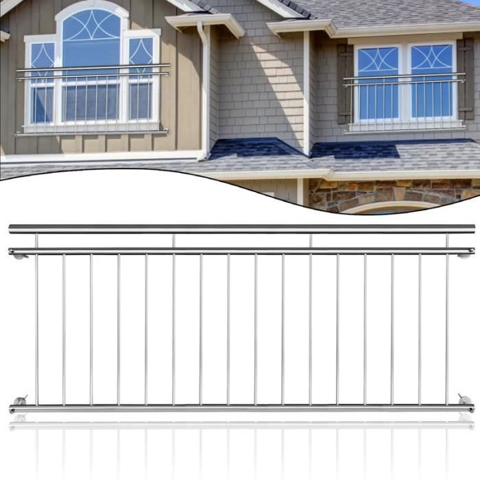 YUENFONG Balustrade de balcon Rampe de balcon en acier inoxydable ...