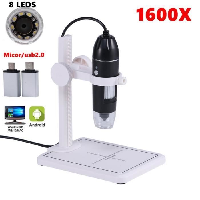 1600x White Stand Microscope numérique professionnel USB Portable WIFI ...