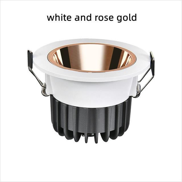 Downlight,white and rose gold-18W no Dimmable-Natural light 4000K--Spot ...