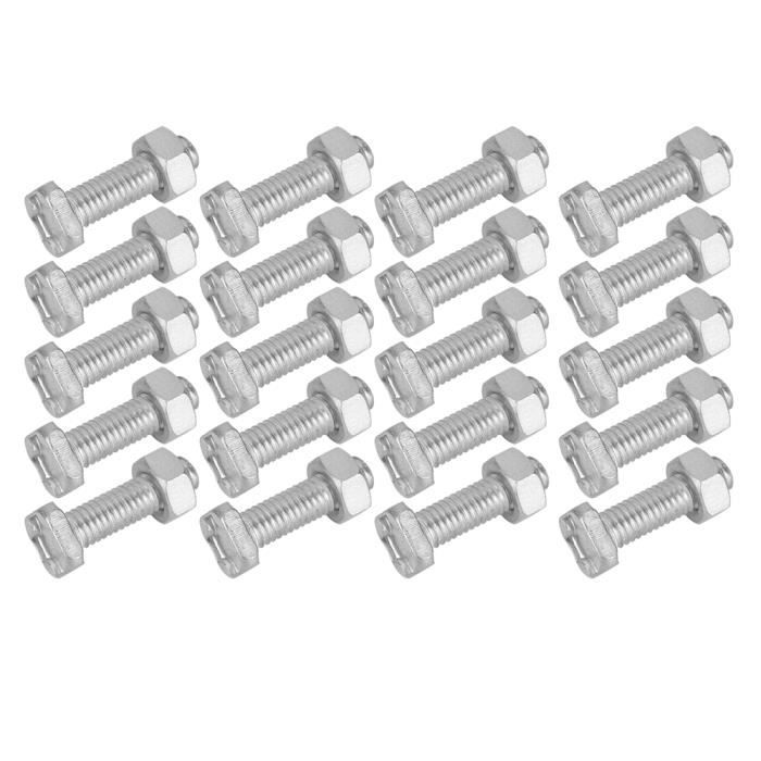 Boulons et Écrou M6 en Aluminium pour Serre - ZERODIS - RUR 20 Set 22mm ...