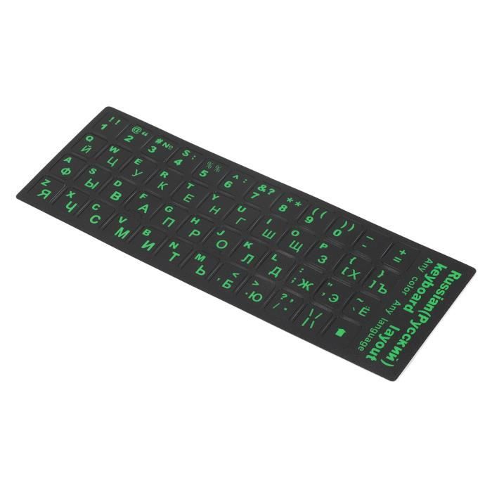 Zerone Keyboard Sticker, Waterproof Russian Keyboard Sticker Green for ...