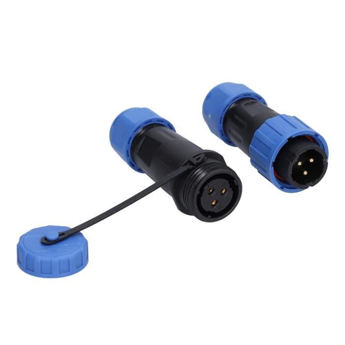 Zerone prise de courant d'aviation IP68 prise étanche 3 broches connecteur d'alimentation d ...