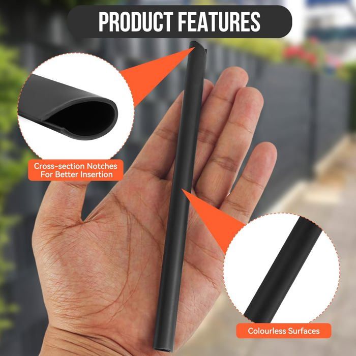 ZUYIST Set of 50 PVC privacy screen clips, 19 cm, privacy screen strips ...