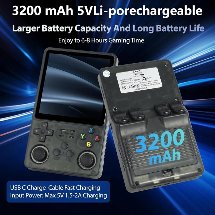 Console de jeu portable rétro R36S avec écran IPS de 3,5 pouces, carte ...