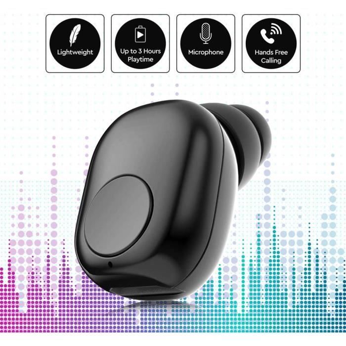 Mini Oreillette Bluetooth Sans Fil Écouteur (Blanche) Pour Les Appels ...