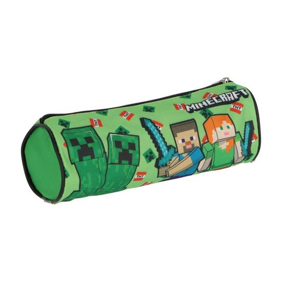 Trousse ronde minecraft 23cm école vert - Cdiscount Bagagerie ...