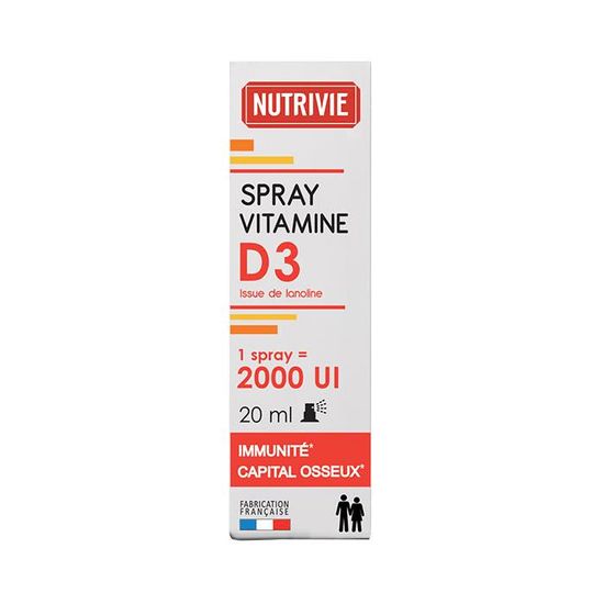 Nutrivie Vitamine D3 2000 UI Spray 20ml - Cdiscount Santé - Mieux vivre