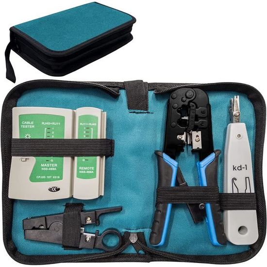 Retoo Kit d'outils réseau 4 en 1 avec pince à sertir et outil de ...