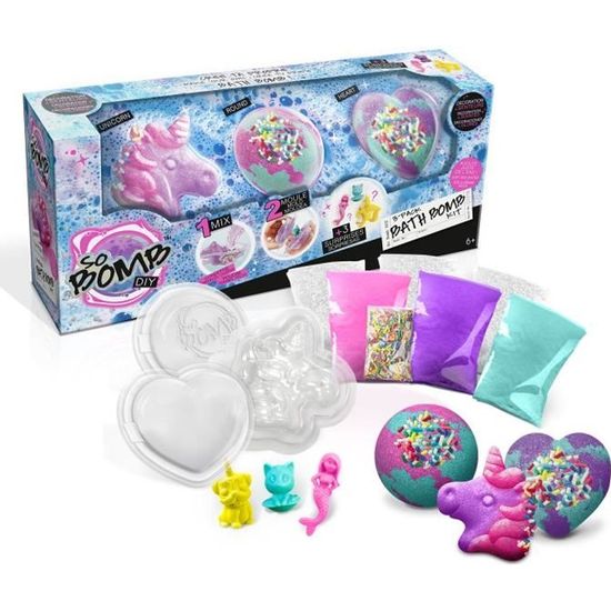 Kit SO BOMB DIY - Pack de 3 - Licorne, Cœur & Diamant - Fabrique tes ...