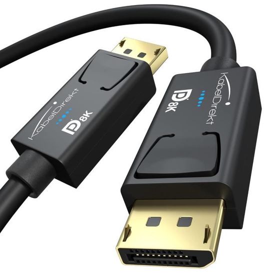 Câble Displayport 8K, Blindage Ais Spécial, Certification Vesa – 5 M ...
