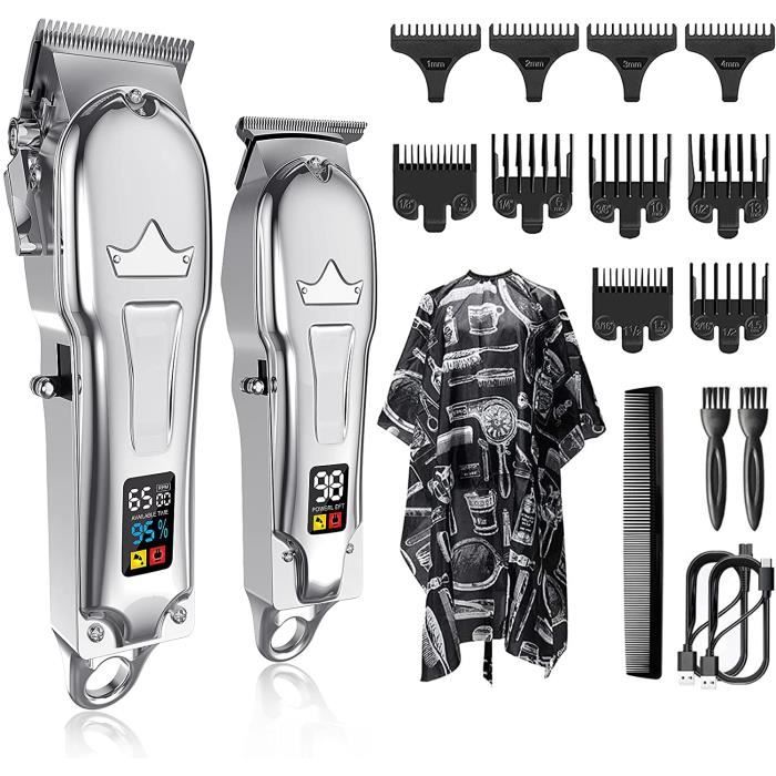 Tondeuse Cheveux Hommes, Tondeuse Barbe Professionnelle Rechargeable ...